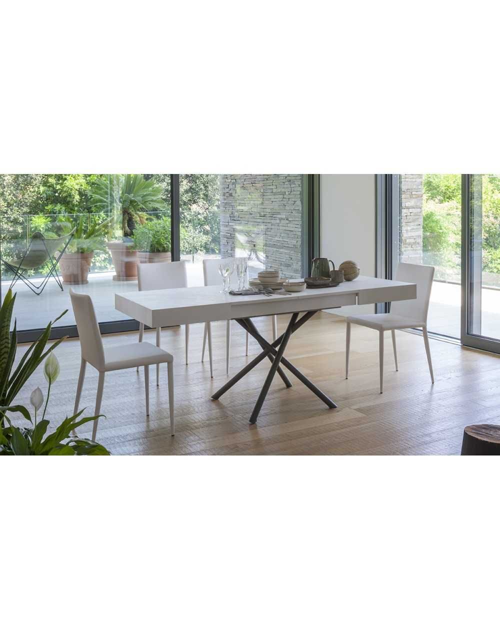 Table basse extensible et relevable Iris d Altacom ALT - Pieds M01 Inox ...